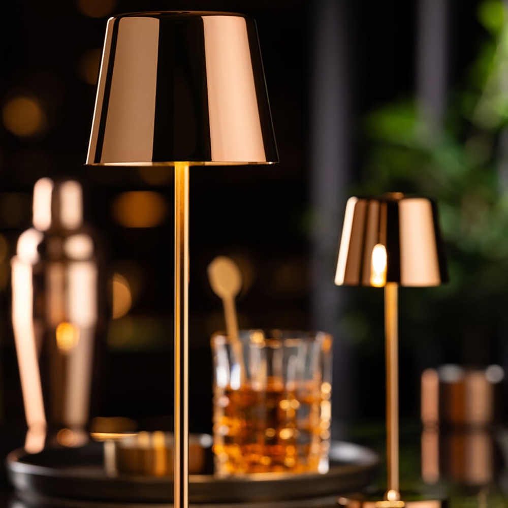 Bermuda Copper LED Cordless Lamp 32cm Copper 32cm (Each)
