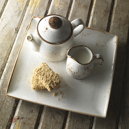 Steelite Craft White Club Teapot 42.5cl White/Brown White/Brown 42.5cl ...
