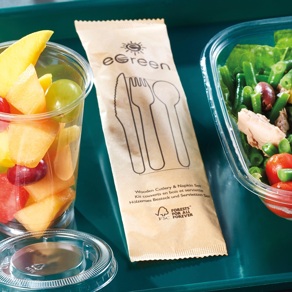 4 In 1 Wooden Meal Service Pack Wood (1 x 250)