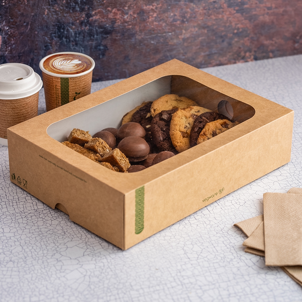 Regular Kraft Sandwich Platter Box & Insert 31 x 22.5 x 8.2cm Kraft 31 ...
