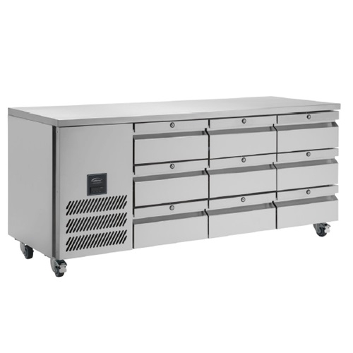 Williams Refrigerator 9 Drawer Counter HJC3 U333 155 Litres Stainless ...