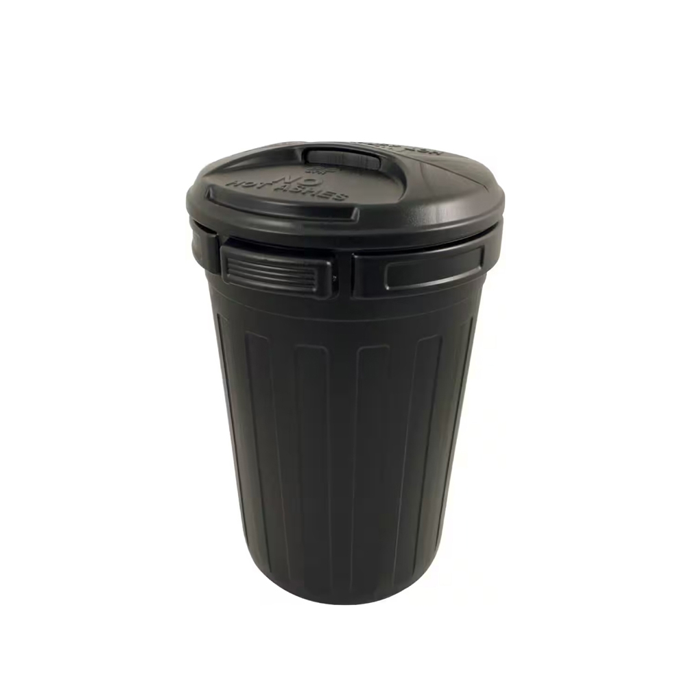 Black Dustbin with Lid 80Ltr Black 80Ltr (Each)