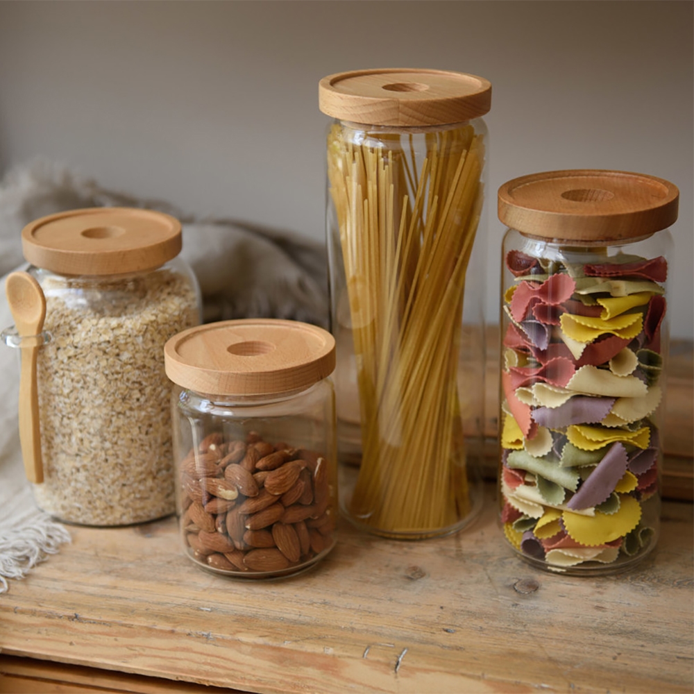 Idilica Clear Storage Jar with Spoon 120cl Clear 120cl Glass (Each)