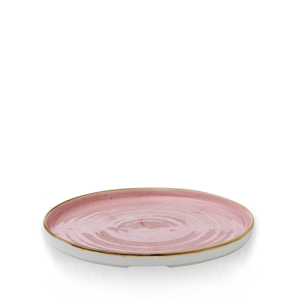 Churchill Stonecast Petal Pink Walled Plate 10.25" Petal Pink 10.25 ...