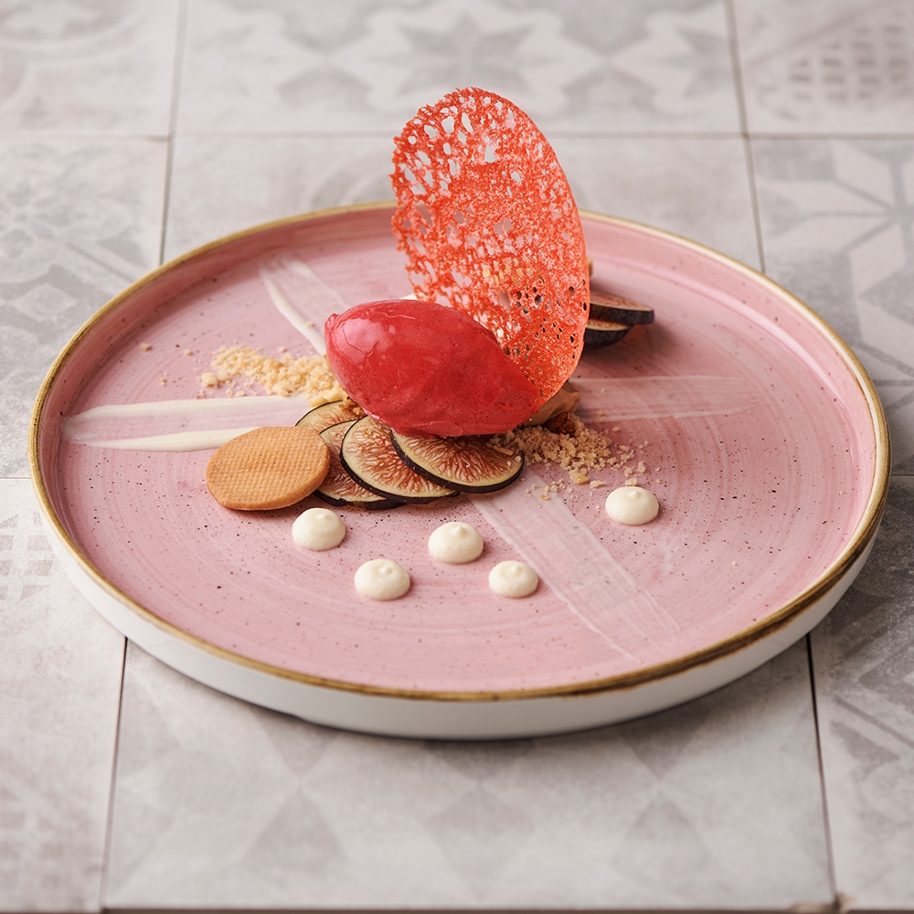 Churchill Stonecast Petal Pink Walled Plate 8.25" Petal Pink 8.25" 21cm ...