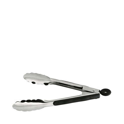 Stainless Steel Locking Tongs with Black Handle 9" Silver Silver 9 ...