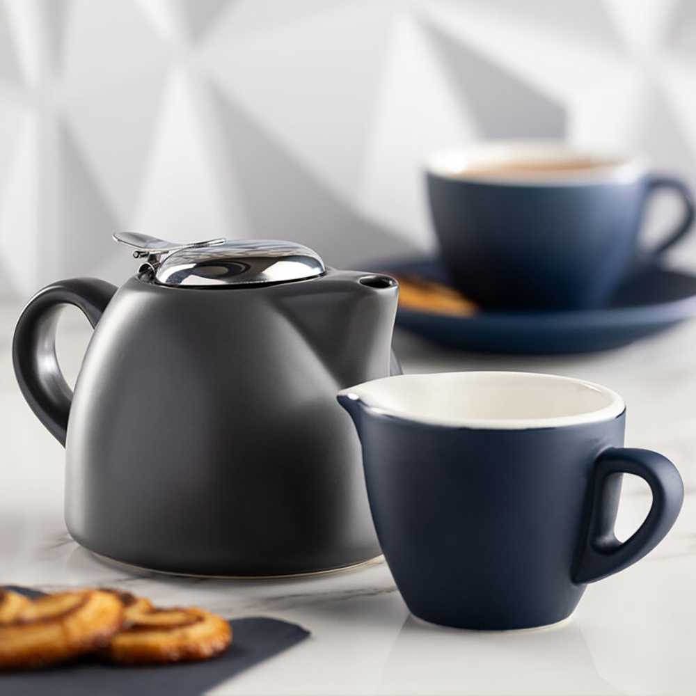 Utopia Barista Matt Grey Teapot 45cl Matt Grey 45cl 15oz Porcelain (1 x 6)