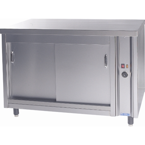 Heavy Duty Plain Top Hot Cupboard 2100mm (W) Stainless Steel Stainless ...