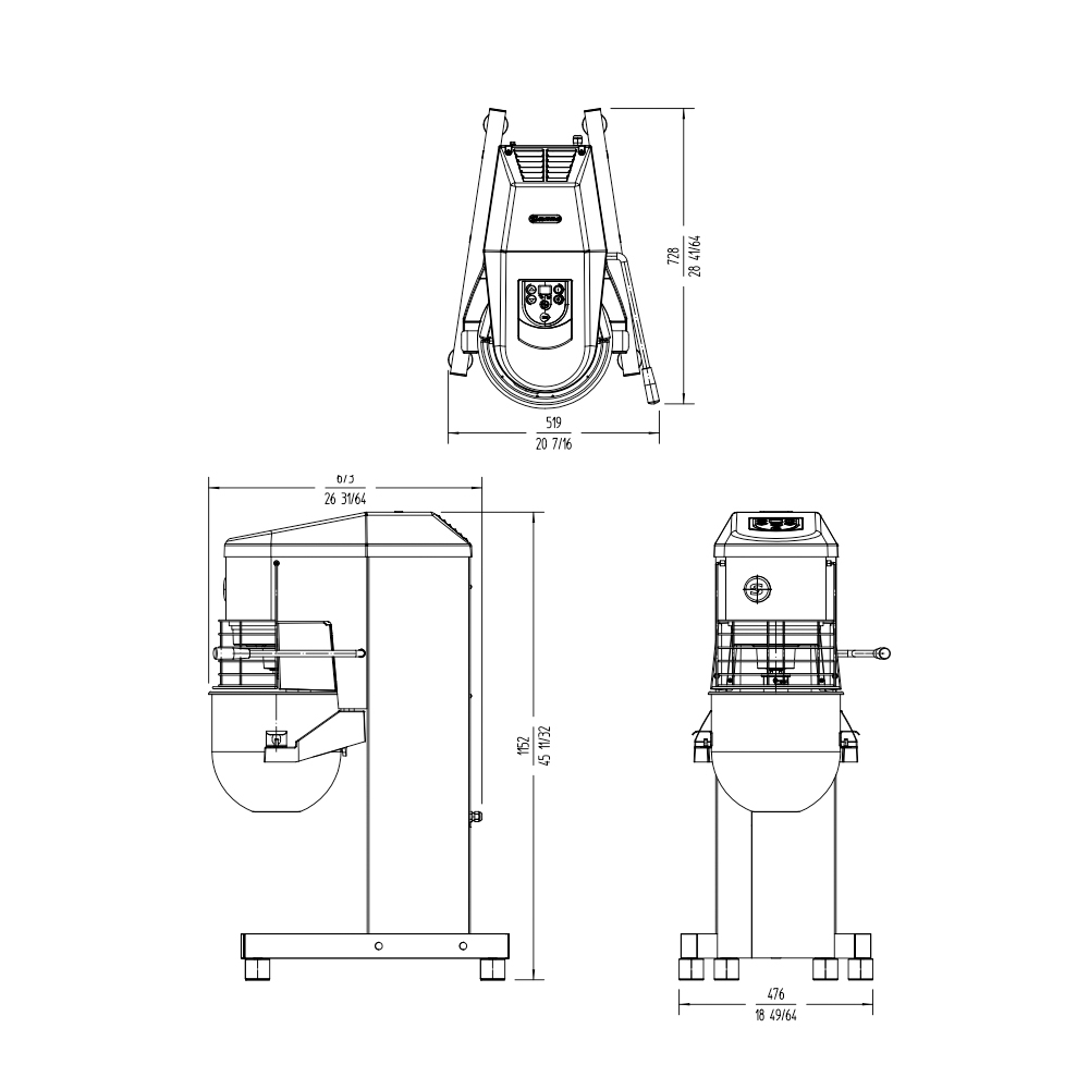 BE-20 Stainless Steel Sammic Planetary Mixer 20 Ltr Stainless Steel 20 ...
