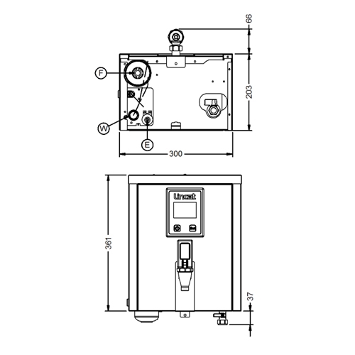 Lincat Wall Mounted Water Boiler M3F | Alliance Online